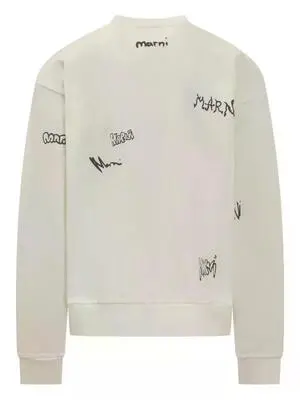 Marni Logo-print Sweatshirt - Neutrals