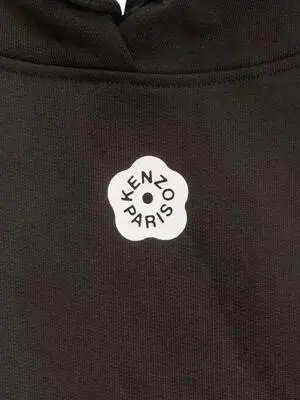 Kenzo Flower-logo Hoodie - Black