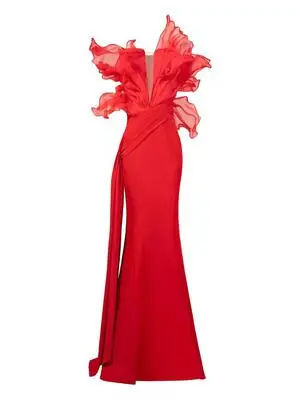 GABY CHARBACHY Fitted Fishtail Gown