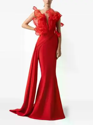 GABY CHARBACHY Fitted Fishtail Gown