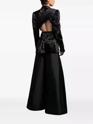 GABY CHARBACHY Sequin-embellished Wide-leg Suit