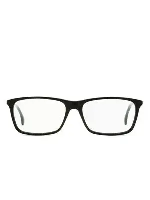 Gucci Rectangular Frame Logo Glasses - Black