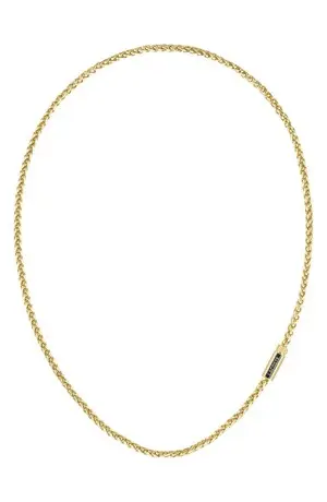 Lacoste Chain Necklace With Logo Clasp - Gold