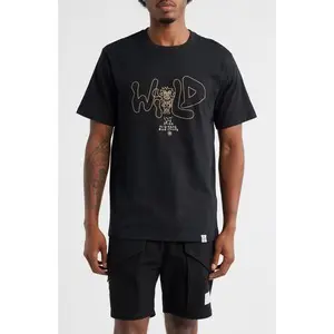 VIC GARCIA WORLD Wild & Free Graphic T-shirt - Black