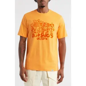 VIC GARCIA WORLD Outsiders Welcome Graphic T-shirt - Citrus