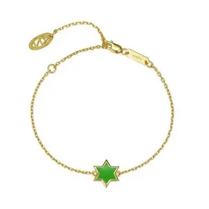 ANNA ZUCKERMAN Petit Star Of David Bracelet - Green