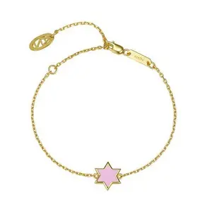 ANNA ZUCKERMAN Petit Star Of David Bracelet - Pink
