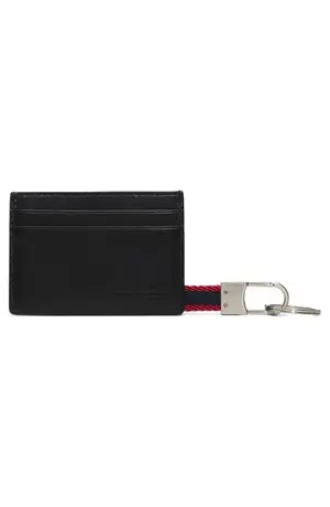 Brooks Brothers Leather Card Case & Key Chain Set