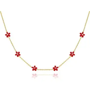 ANNA ZUCKERMAN Petit Rosie Necklace - Red