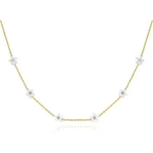 ANNA ZUCKERMAN Petit Rosie Necklace - White