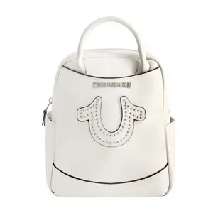 True Religion Studded Horseshoe Mini Backpack - White