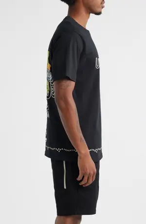 VIC GARCIA WORLD Unique Graphic T-shirt - Black