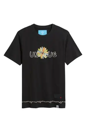 VIC GARCIA WORLD Unique Graphic T-shirt - Black