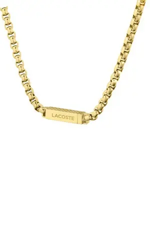 Lacoste Lessential Bar Pendant Bracelet - Gold