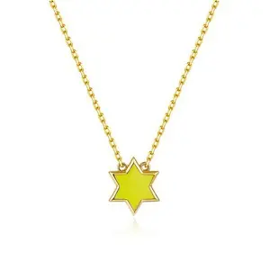 ANNA ZUCKERMAN Petit Star Of David Necklace - Yellow