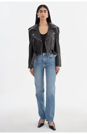 LAMARQUE Ford Distressed Leather Biker Jacket