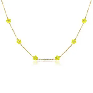 ANNA ZUCKERMAN Petit Daisy Necklace Yellow/yellow Gold