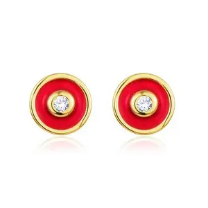 ANNA ZUCKERMAN Petit Bubble Stud Earrings - Red/yellow Gold