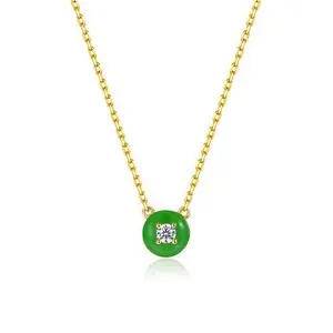ANNA ZUCKERMAN Petit Cupcake Pendant Necklace - Green/yellow Gold
