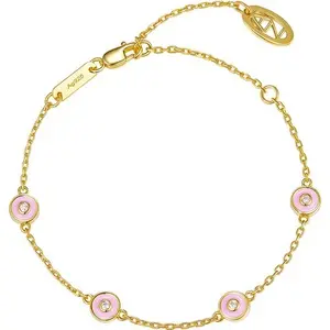 ANNA ZUCKERMAN Petit Bubble Bracelet - Pink/yellow Gold
