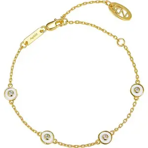 ANNA ZUCKERMAN Petit Bubble Bracelet - White/yellow Gold