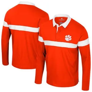 COLOSSEUM Clemson Tigers Too Cool For School Long Sleeve Polo - Orange