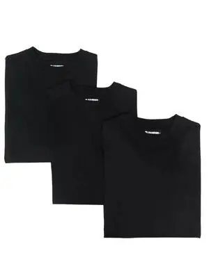 JIL SANDER Set Of 3 Long-sleeve Logo-patch T-shirts
