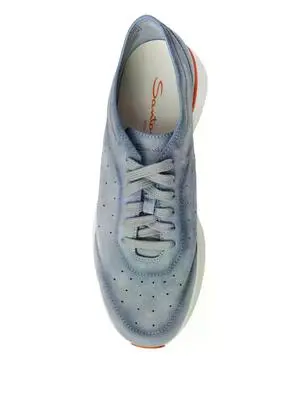 Santoni Bounce Perforated Sneakers - Blue
