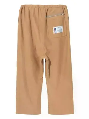 Undercover Logo-patch Raw-edge Pants - Neutrals