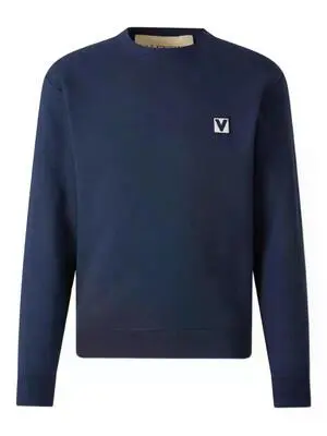 Valentino Garavani Logo-patch Sweatshirt - Blue