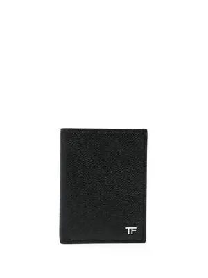 TOM FORD Logo-plaque Bi-fold Leather Wallet - Black