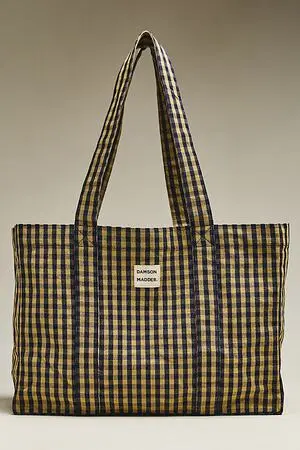 DAMSON MADDER Canvas Tote - Red Pattern