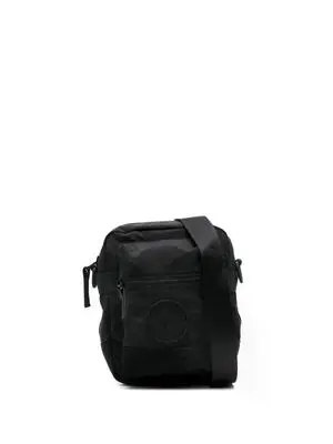 Stone Island Logo-embroidered Messenger Bag - Black