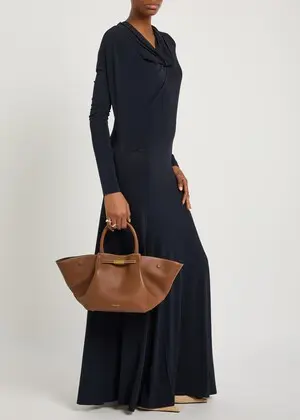 DEMELLIER Grained Leather Tote - Tan
