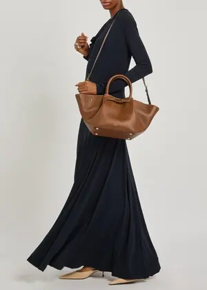 DEMELLIER Grained Leather Tote - Tan