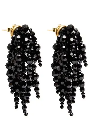 Simone Rocha Cascading Chandelier Beaded Drop Earrings - Black