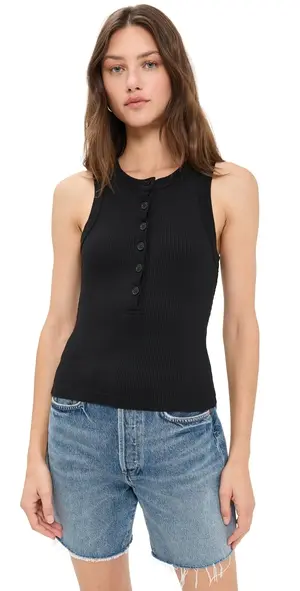 Citizens Of Humanity Caralyn Ribbed Tank - Black