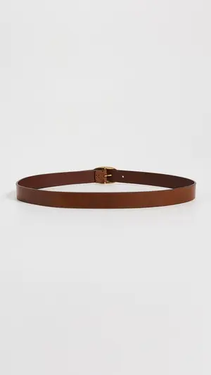 TWP Narrow Leather Belt - Cognac
