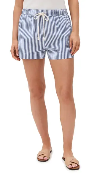 PERFECTWHITETEE Riley Woven Striped Shorts