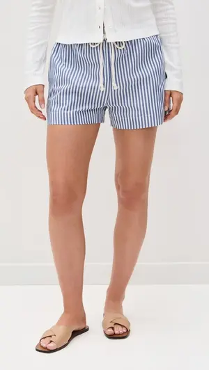 PERFECTWHITETEE Riley Woven Striped Shorts