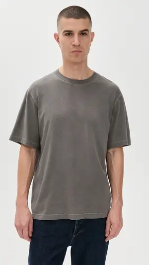 AGOLDE Asha Mock Neck Tee - Flint