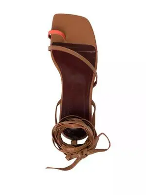 Staud Nicola Leather Flat Sandals