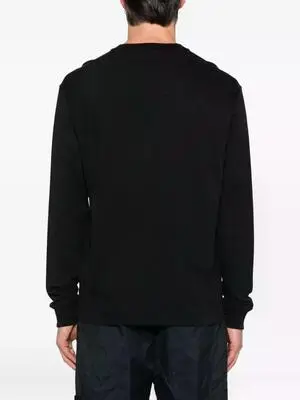 Stone Island Compass-patch Long-sleeve T-shirt - Black