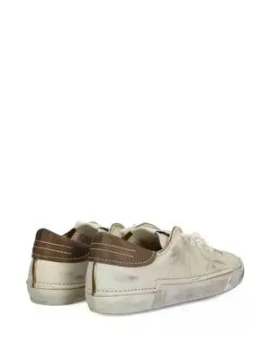 Philippe Model Distressed Leather Low-top Sneakers