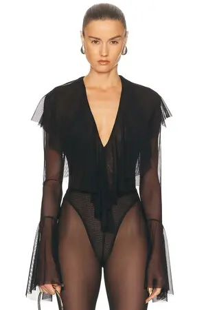 Norma Kamali Frill Bodysuits
