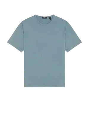 Theory Faded Crew Neck Tee In Blue