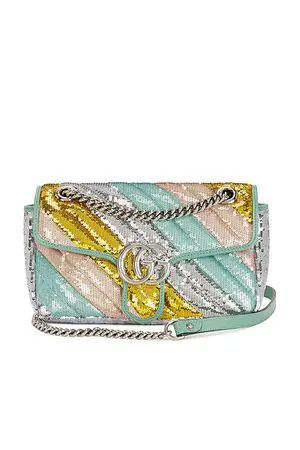 Gucci Sequin Gg Marmont Shoulder Bag
