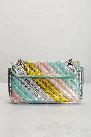 Gucci Sequin Gg Marmont Shoulder Bag
