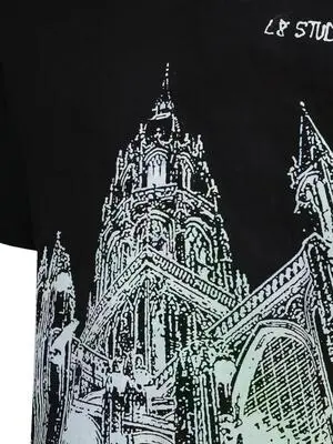 L8 STUDIO Cathédrale Printed T-shirt - Black