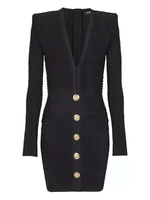 Balmain Ribbed Bodycon Dress